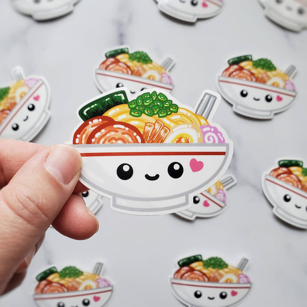 Udon Noodles Ramen Vinyl Sticker | Cute Kawaii Asian food – Pretty In Peony